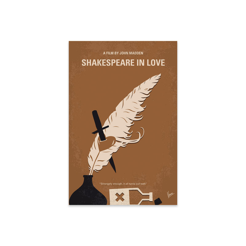 iCanvas Shakespeare in Love Minimal Movie by Chungkong - No Frame Print | Wayfair